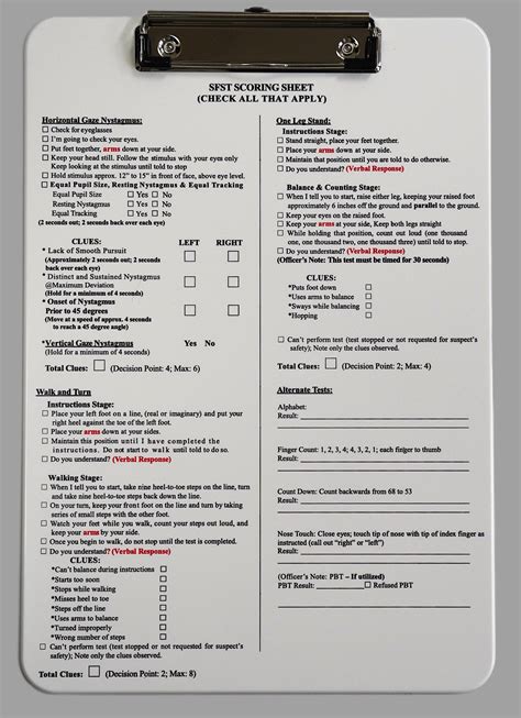 Image result for SFST Checklist.pdf