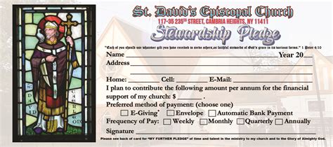 Image result for Stewardship Pledge Card Examples
