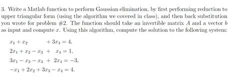 Image result for MATLAB Code for Gaussian Elimination