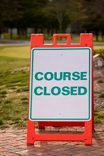 Image result for Golf Course Closed Sign