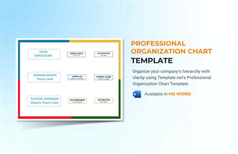 Image result for Sample Organization Chart Template