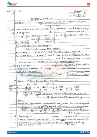 Image result for Chemical Kinetics Handwritten Notes