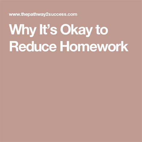 Image result for Homework Reduction
