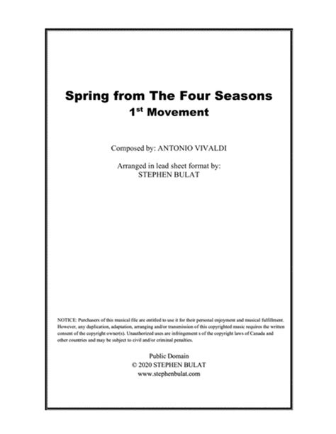 Image result for Vivaldi's Spring First Movement