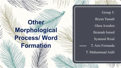 Image result for Morphological Process Example