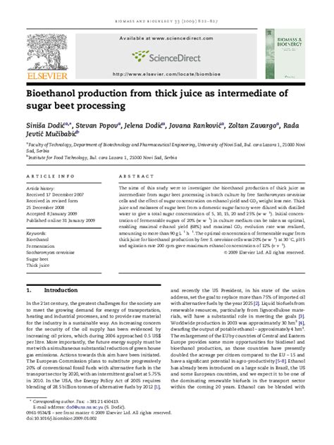 Image result for Bioethanol From Sugar Processing