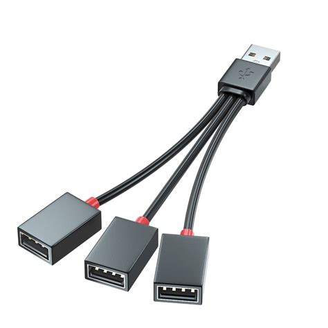 Guaber USB Splitter Cable, USB Power Splitter 1 Male to 3 Female USB 2. ...