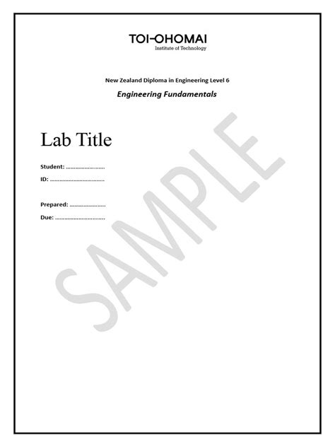 Image result for Sample Mini Lab Report