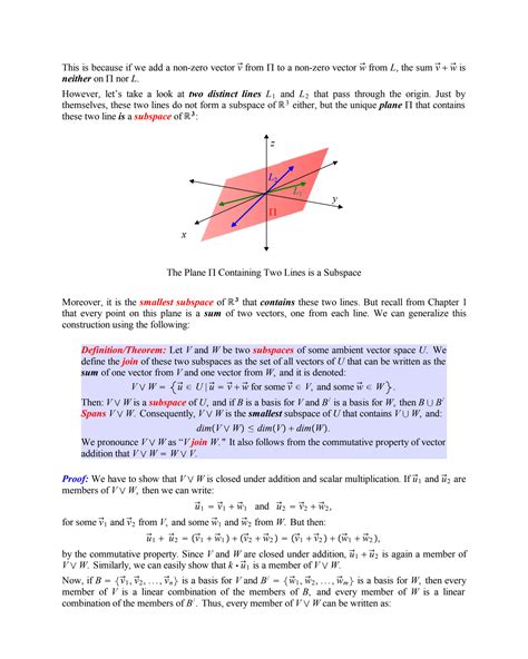 Image result for Intersection of Two Subspace Example
