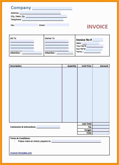 Image result for Invoice Template Free Word Doc