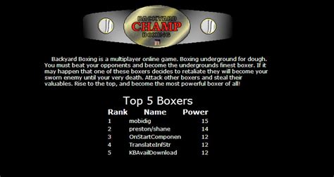 Image result for Backyard Boxing