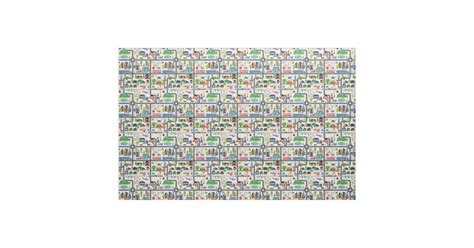 City Map Pattern Fabric | Zazzle