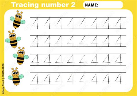 Image result for Practice Writing Number 4