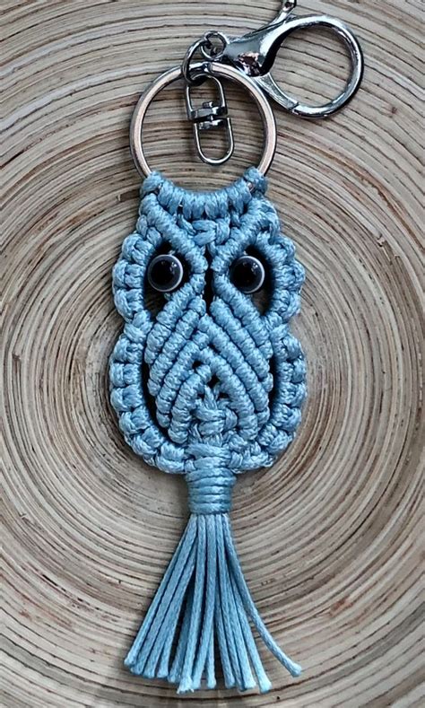 Image result for Tutorial Macrame Owl Keychain