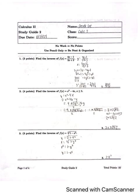 Image result for Calculus 2 Study Guide