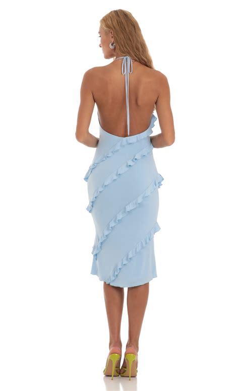 Image result for Ruffle Halter Dress Pattern