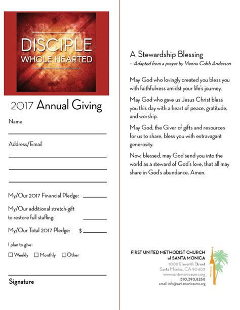 Image result for Stewardship Pledge Card Examples