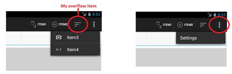 Image result for Overflow Menu Android Studio