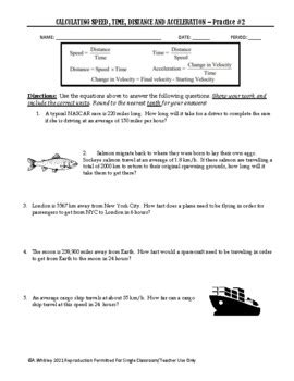 Image result for Calculating Speed Practice