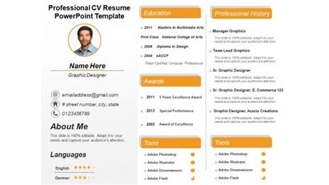 Image result for CV Presentation PowerPoint