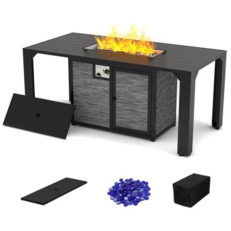 Image result for Rectangular Fire Pit Dining Table