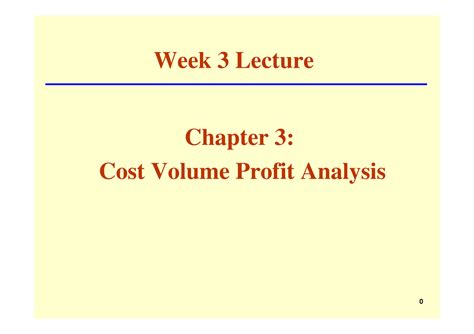 Image result for ACCA Tutorial for Management Performance in Cost Volume Analysis