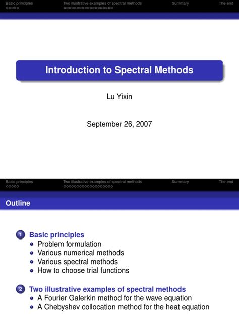 Image result for Spectral Methods