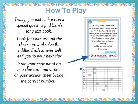 Image result for Classroom Scavenger Hunt Riddles