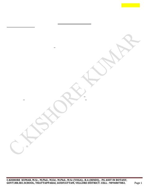 Image result for 12th Botany Book Back Answers