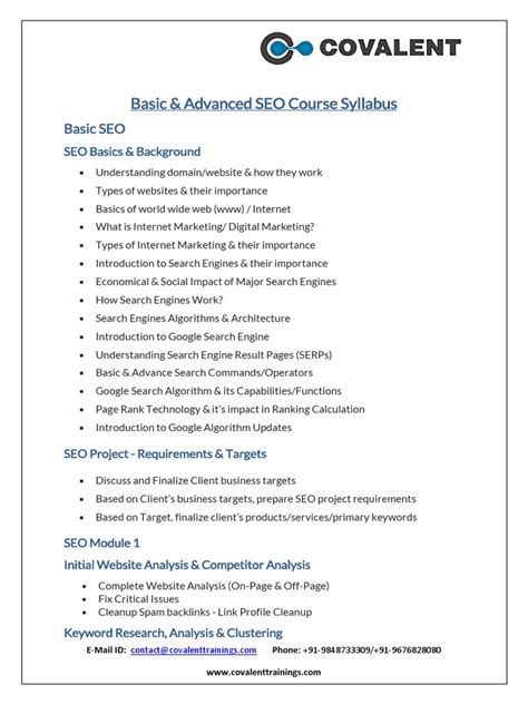 Image result for SEO Basic Course Module