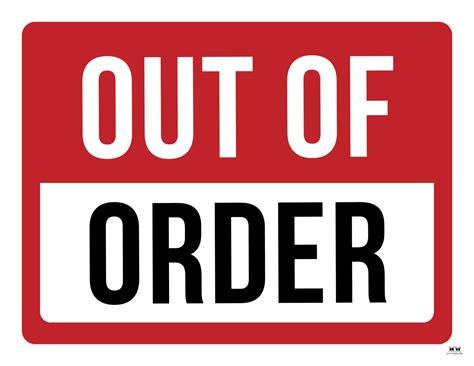 Image result for Out of Order Sign