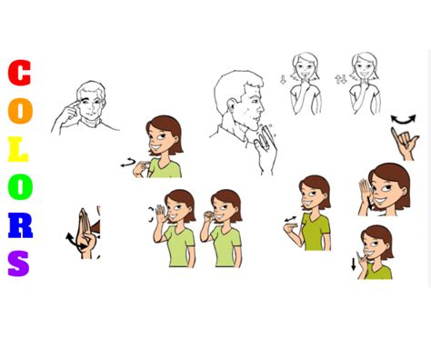 Image result for Sign Language Colors Printable