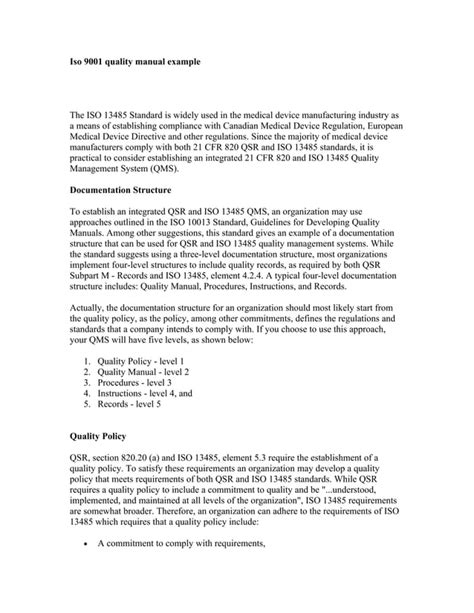 Image result for ISO 9001 Example