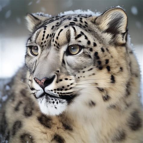 Image result for Snow Leopard Front View