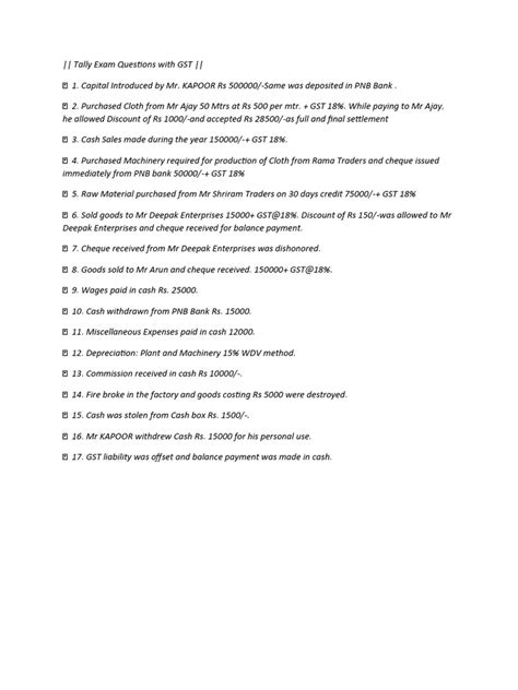 Image result for Tally Questions for Practice