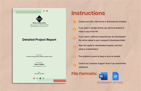Image result for Project Details Example Format