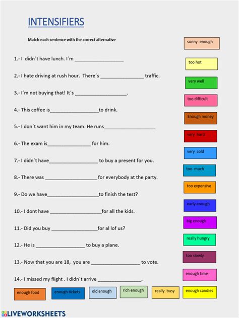 Image result for Intensifiers Level 2