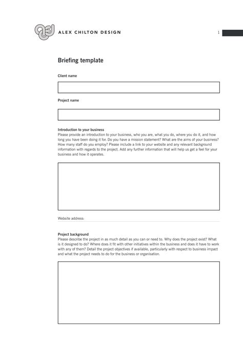 Image result for Client Brief Examples