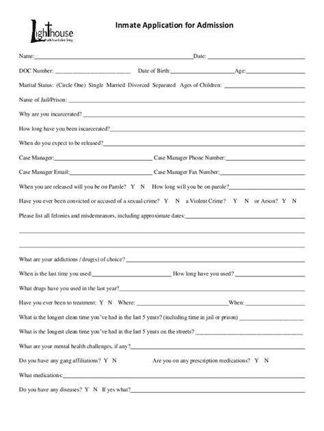 Image result for Inmate Intake Form