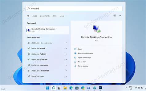 Image result for Mstsc Remote Desktop Connection