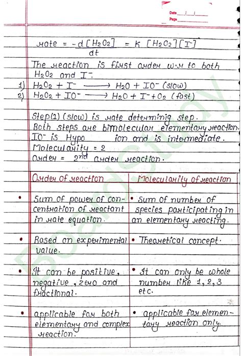 Image result for Chemical Kinetics Handwritten Notes