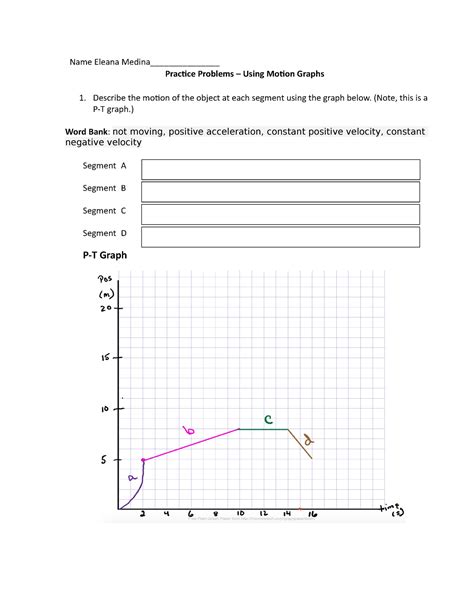 Image result for Motion Graphs Practice Physics
