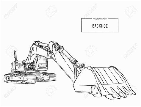 Image result for Backhoe Drawing