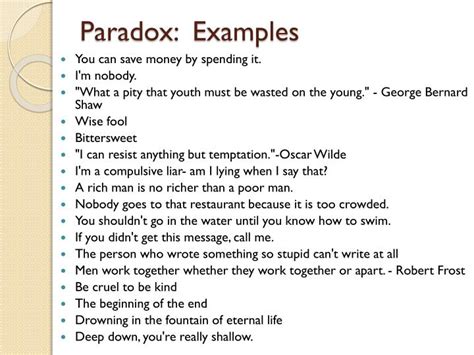 Image result for Paradox Poem Examples