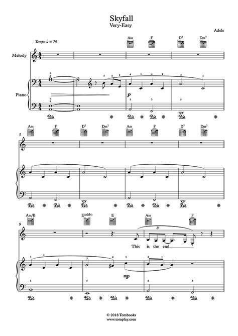 Image result for Skyfall Piano Tutorial Easy