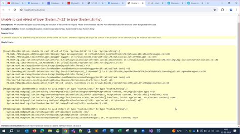 Image result for Unable to Cast Object of Type System.int32 to Type System.string