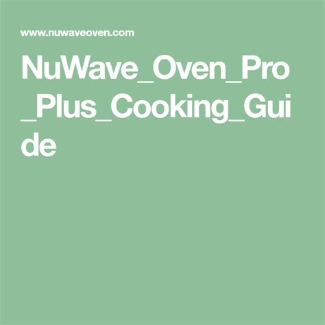 Image result for Free NuWave Cooking Chart