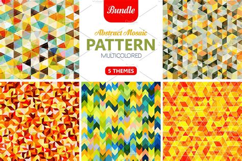 Abstract Mosaic Patterns | Graphic Patterns ~ Creative Market