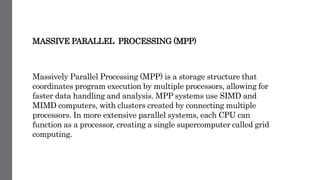 Image result for Massive Parallel Processing X Single Processing