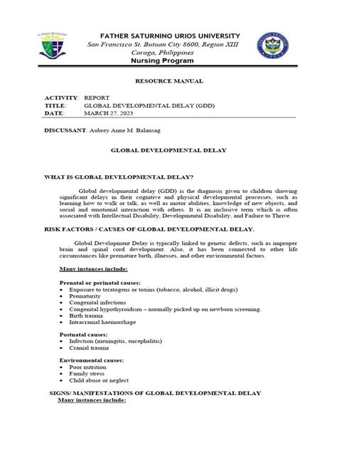 Image result for Understanding Global Development Delay